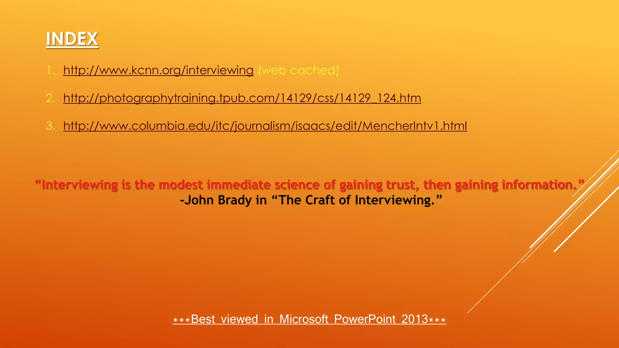 Journalistic interview | PPTX