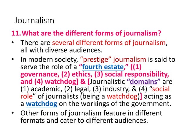 Journalistic principles and ethic questions exam-journalism_(l1) | PPTX ...
