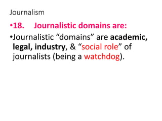 Journalistic principles and ethic questions exam-journalism_(l1) | PPTX