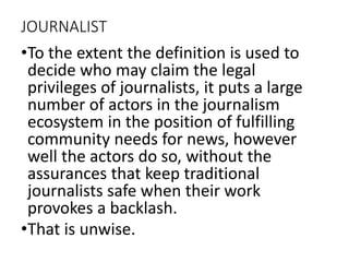 Journalistic principles and ethic questions exam-journalism_(l1) | PPTX