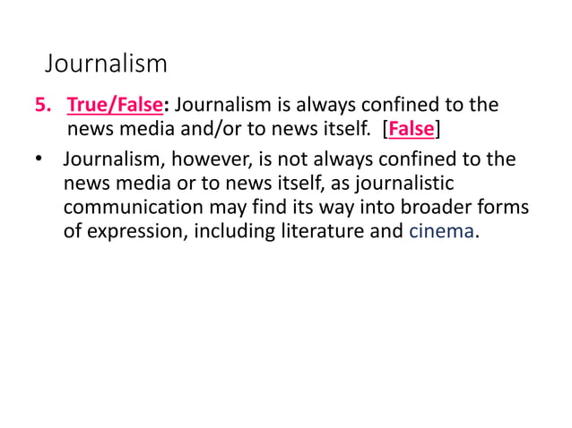 Journalistic principles and ethic questions exam-journalism_(l1) | PPTX ...