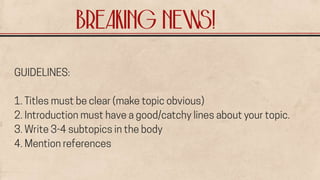 JOURNALISTIC WRITING.pptx for Journalism | PPT