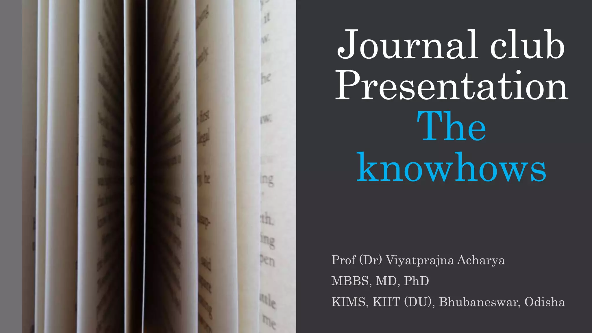 Journal knowhows | PPT