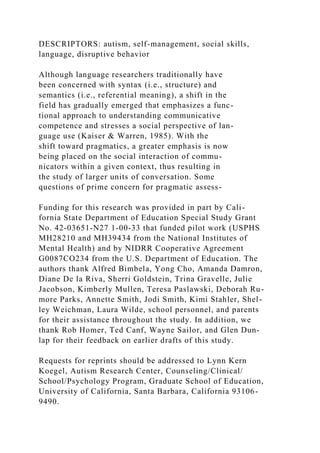 JOURNAL OF APPLIED BEHAVIOR ANALYSISIMPROVING SOCIAL SKILL | DOCX