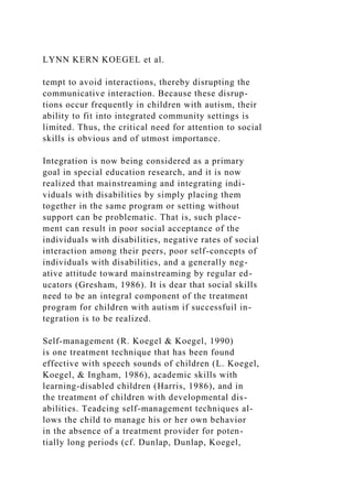 JOURNAL OF APPLIED BEHAVIOR ANALYSISIMPROVING SOCIAL SKILL | DOCX