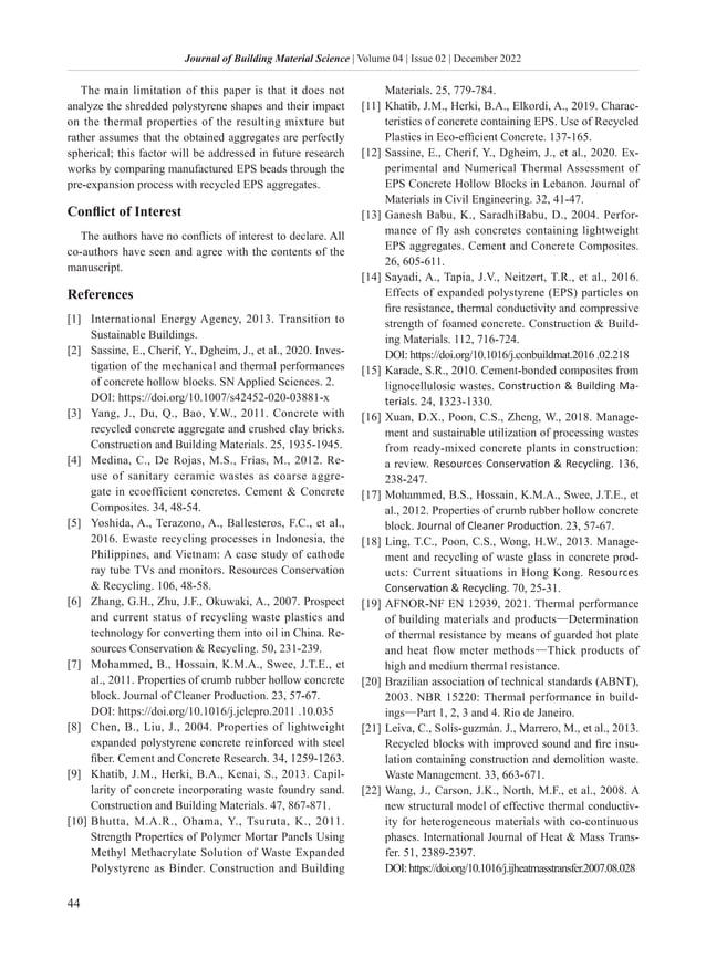 Journal of Building Material Science | Vol.4, Iss.2 December 2022 | PDF