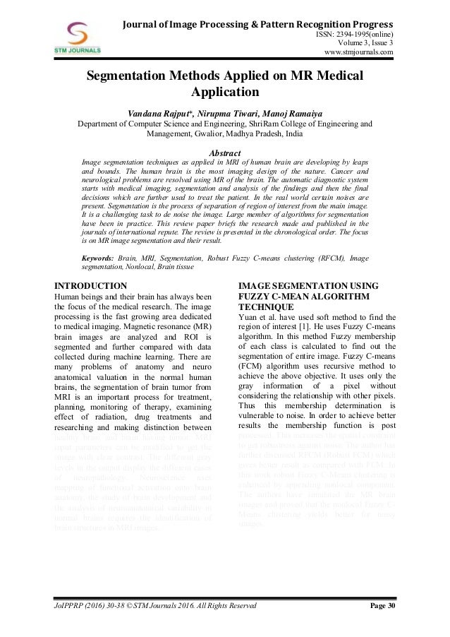 Journal Of Image Processing And Pattern Recognition Progress Vol 3 Issu…