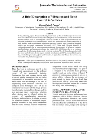 Journal of Mechatronics and Automation vol 3 issue 3 | PDF | Desktop ...