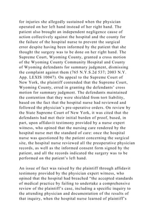 Journal of Legal Nurse Consulting • Summer 2006 • Volume 1.docx