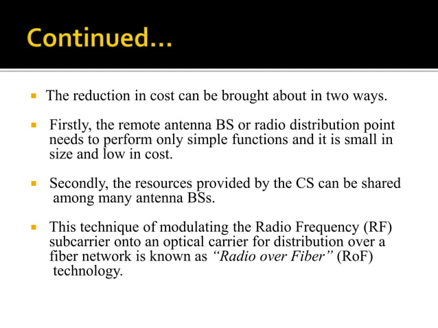 Radio over Fiber Technology for WiMAX Systems | PPTX | Computer Networking | Computing