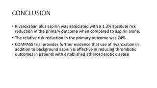 Rivaroxaban with or without aspirin in patients with stable peripheral ...