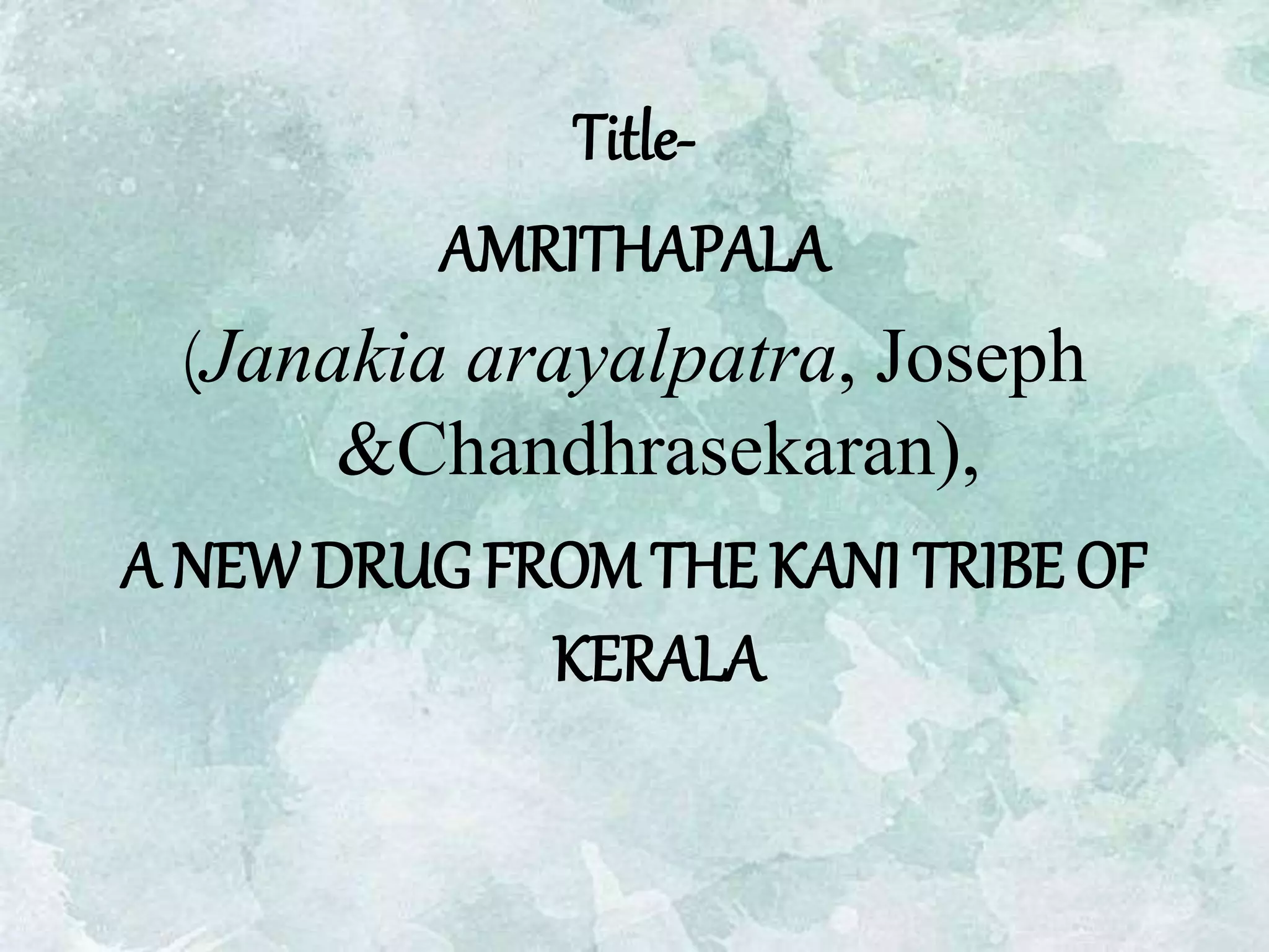 Journal presentation- Dr Ganga.K.S, PG SCHOLAR, Dravya Guna Vijnana ...