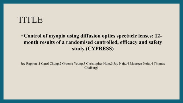 DIFFUSION OPTIC LENSES | PPT