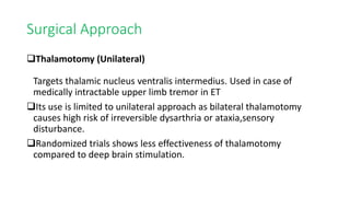Journal presentation on essential tremor | PPT