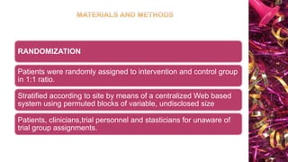 Journal presentation on LOVIT Trial.pptx | Blood Disorders | Diseases ...