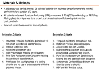 journal presentation on traumatic Tympanic membrane perforations.pptx