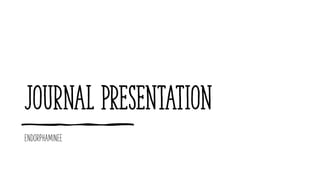 Journal presentation on Conservative Management of Partial Articular ...