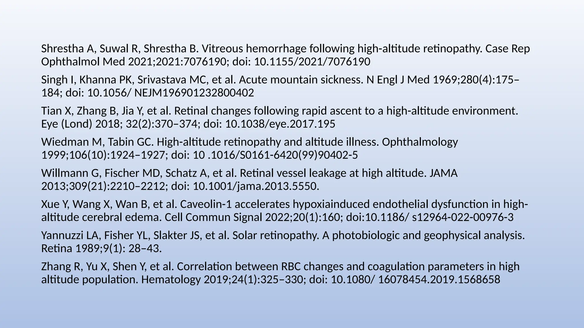 Journal Presentation retina,high altitude | PPTX
