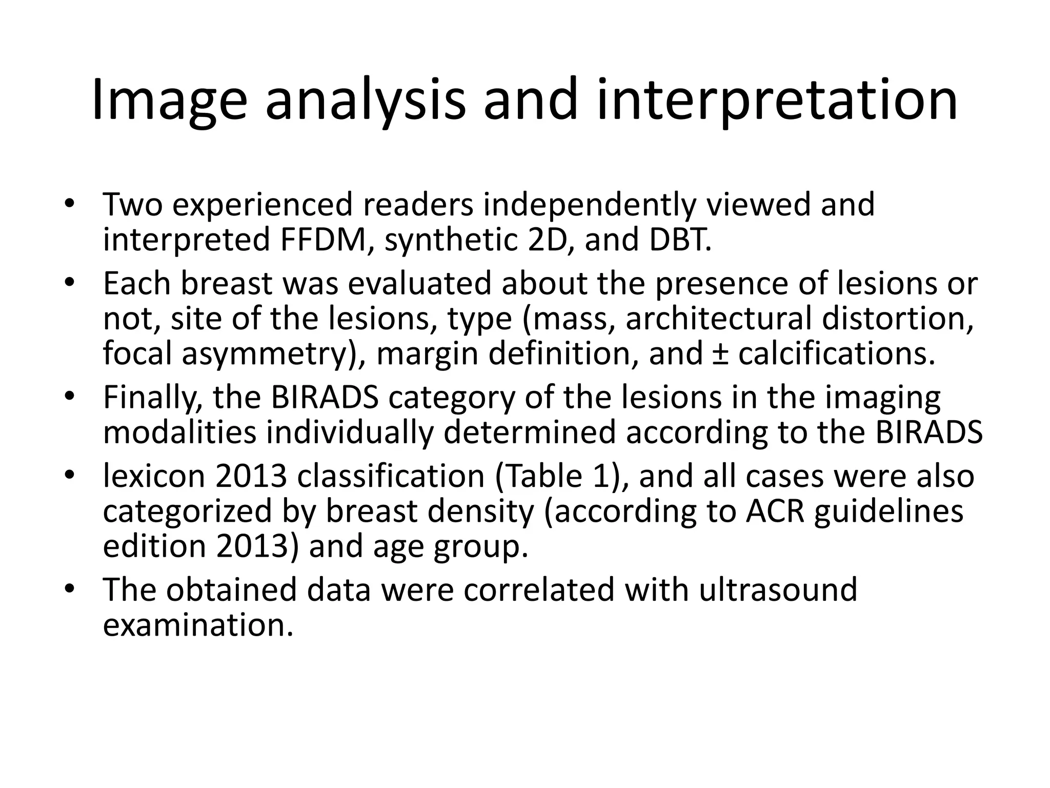 Tomosynthesis vs digital mammography efficacy comparison using birads ...