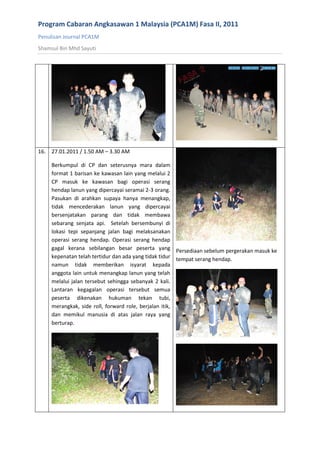 Journal program cabaran angkasawan 1 malaysia 2011 | PDF