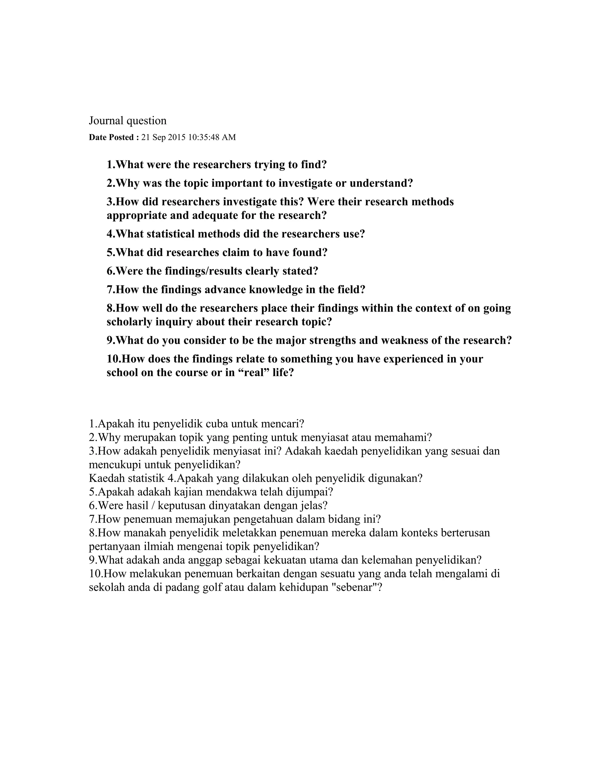 Journal question | DOC