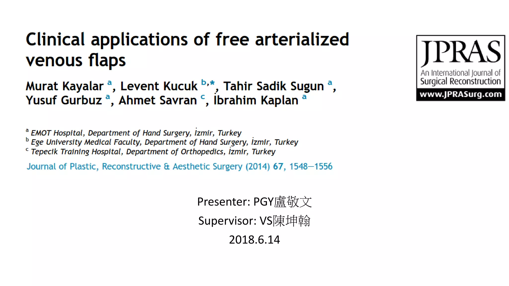 Clinical applications of free arterialized venous flaps | PDF