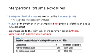 Interpersonal trauma and aging-related genitourinary dysfunction in a ...