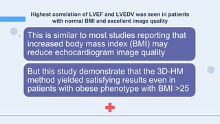 echocardiography evaluation of LV Function using an automated analysis ...