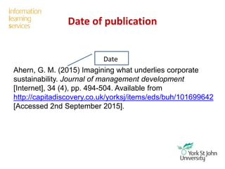 Journal article reference | PPTX