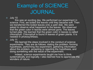 Journal As Assessment tool | PPTX