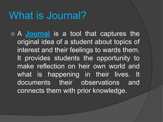 Journal As Assessment tool | PPTX