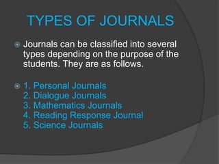 Journal As Assessment tool | PPTX