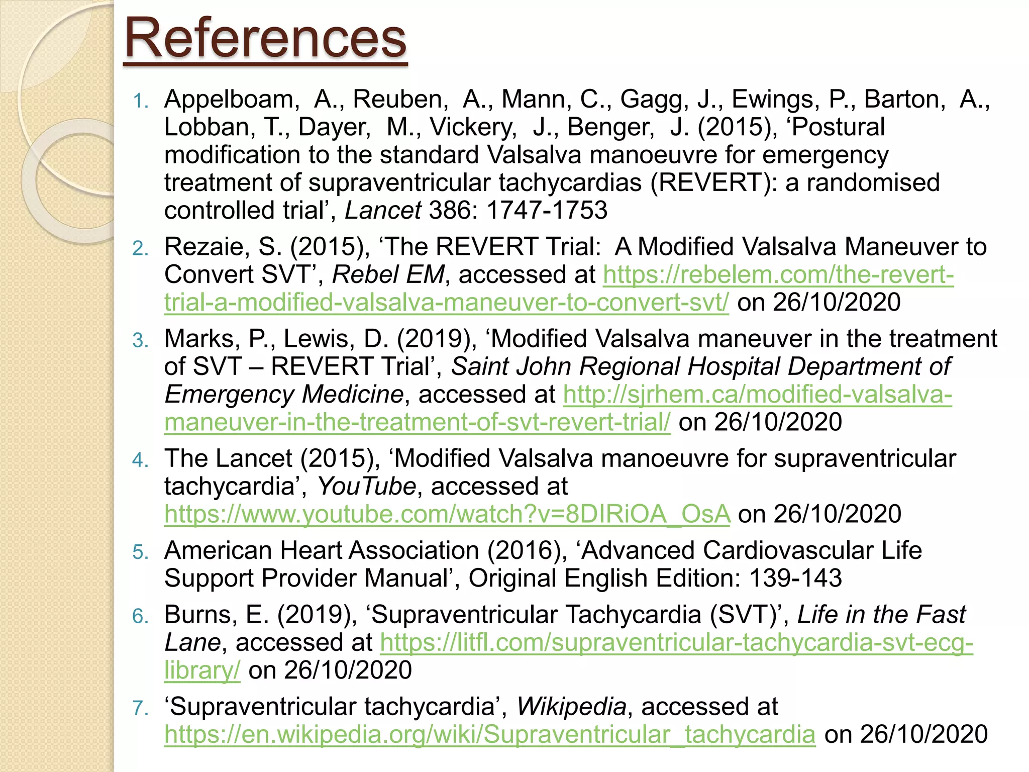 Journal Review - REVERT Trial: Modified Valsalva for Supraventricular ...