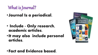 Journals and magazines | PPTX