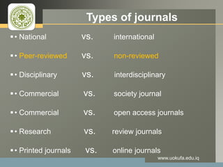 Journals Performance Metrics A General Guide | PPT