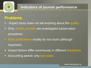 Journals Performance Metrics A General Guide | PPT
