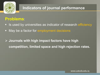 Journals Performance Metrics A General Guide | PDF