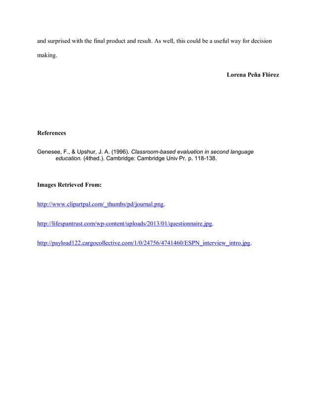 Journals, questionnaires and interviews. | PDF