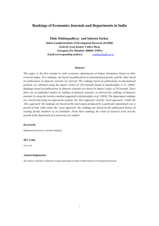 Journals ranking | PDF