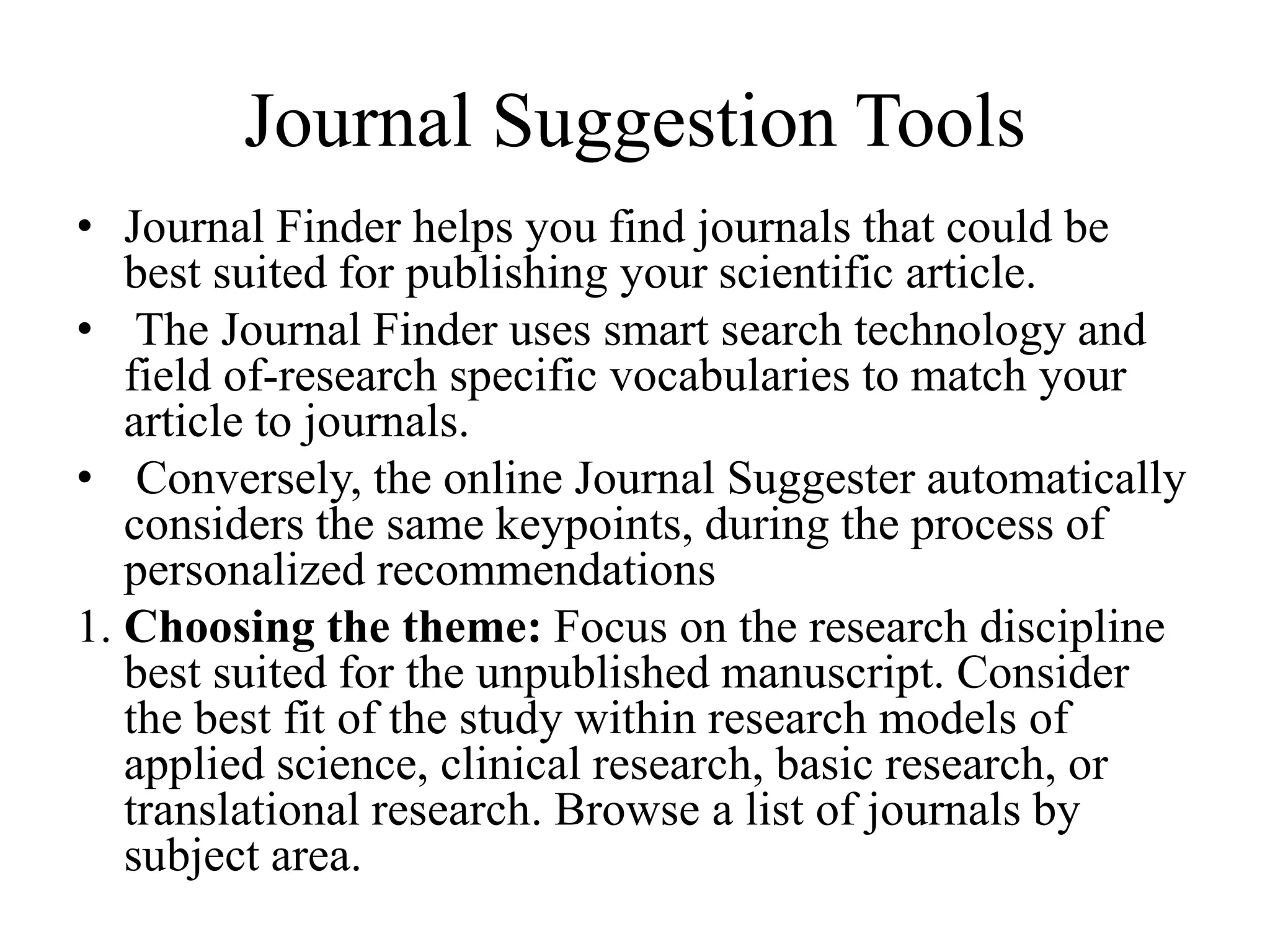 JOURNAL suggestion tools.pptx
