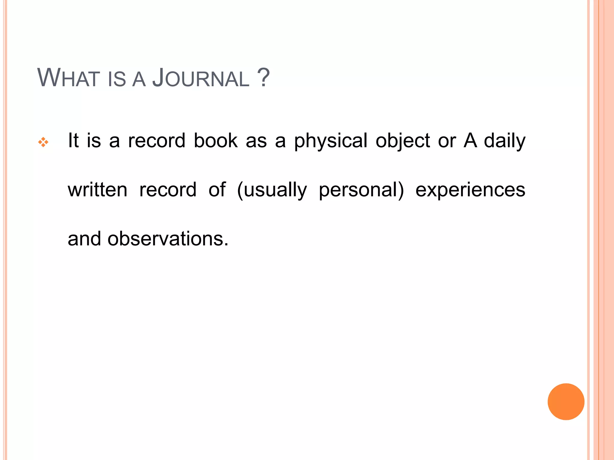 Journal Writing | PPTX