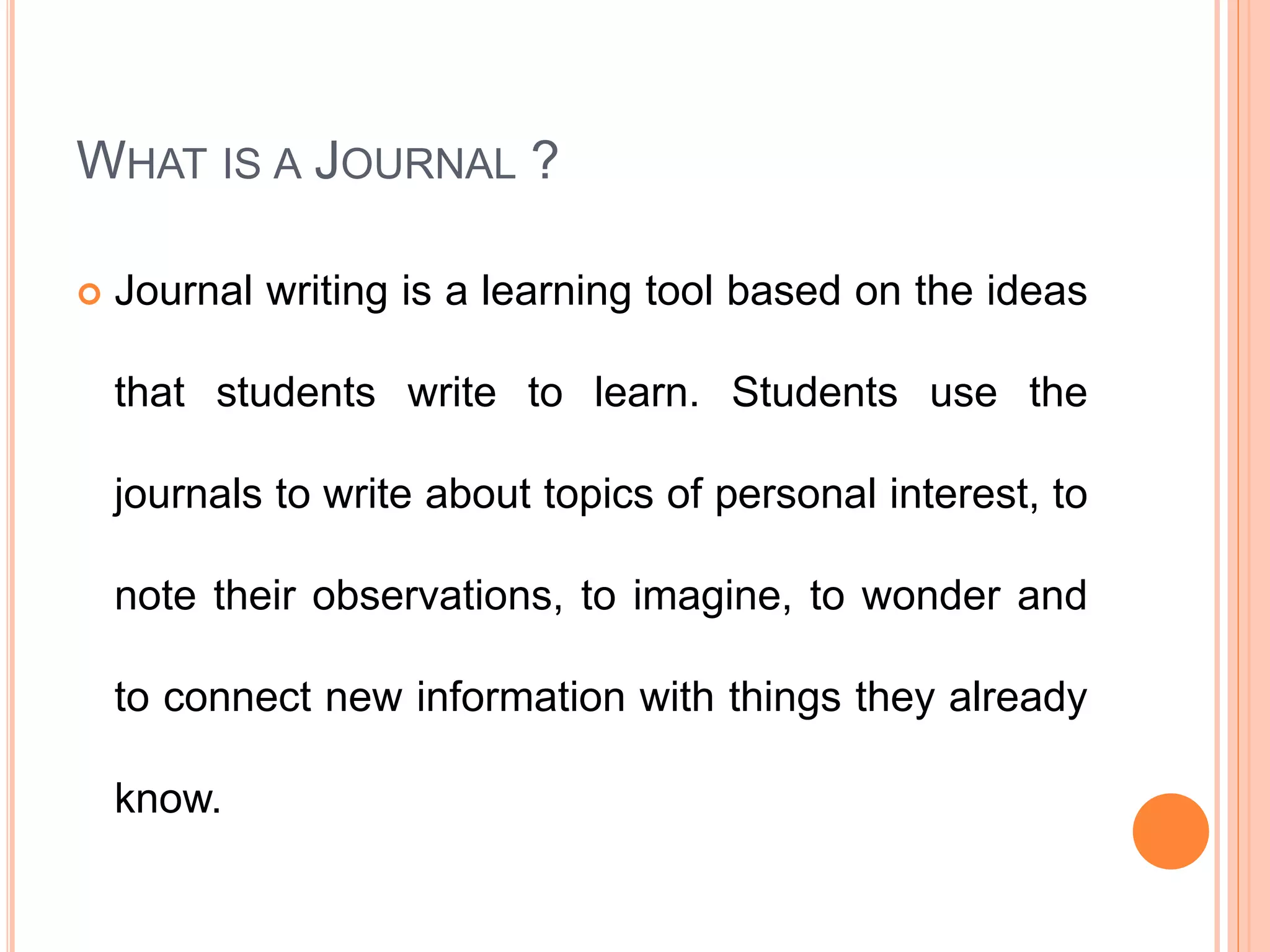 Journal Writing | PPTX