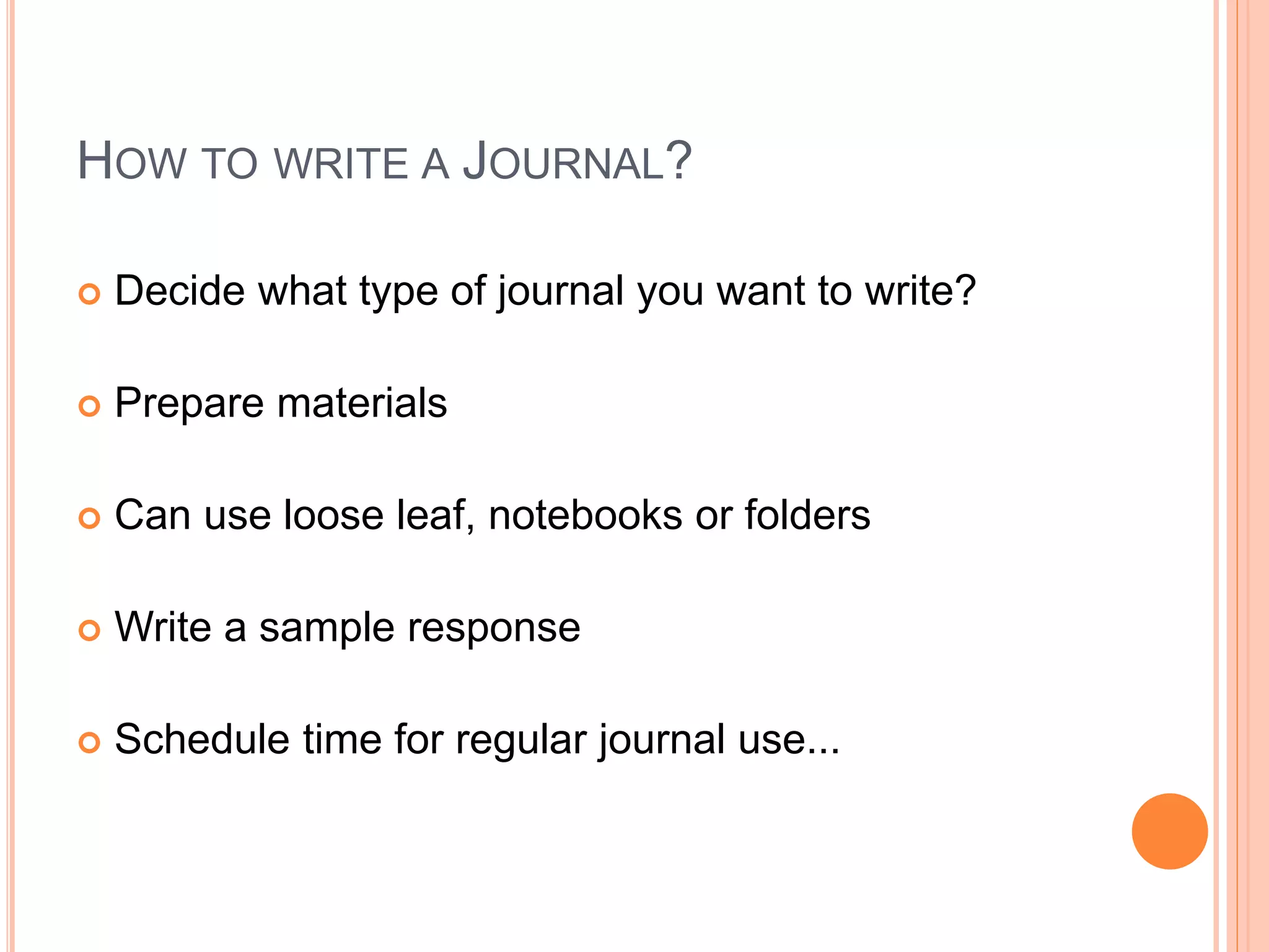 Journal Writing | PPTX