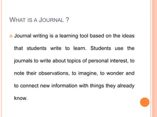 Journal Writing | PPTX