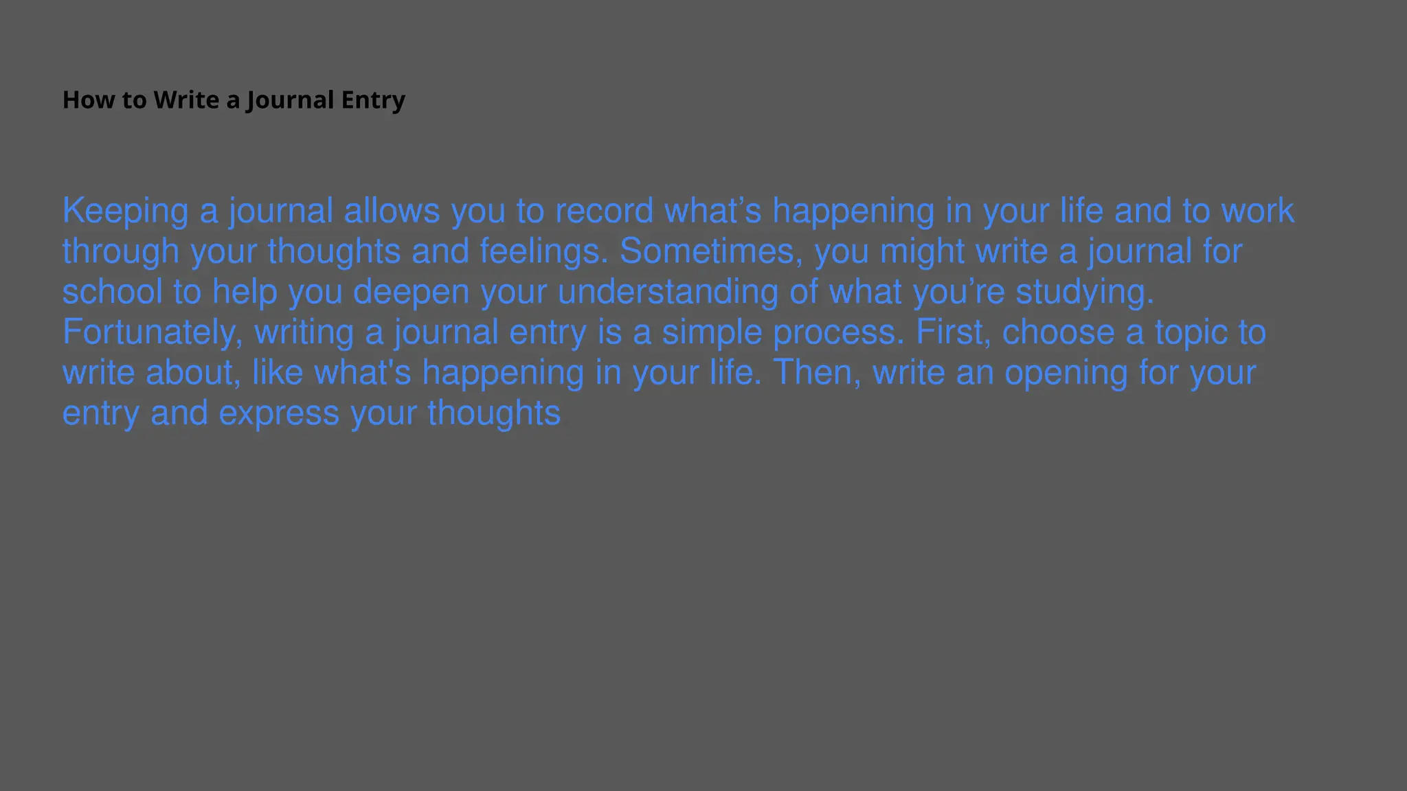 How to write a Journal entry presentation .pptx