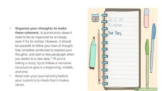 How to write a Journal entry presentation .pptx
