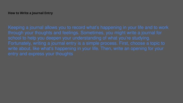 How to write a Journal entry presentation .pptx