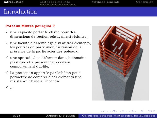 Calcul des poteaux mixtes acier-béton selon l'Eurocode 4