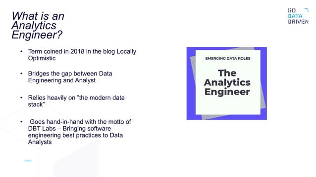 My Path From Data Engineer to Analytics Engineer | PDF