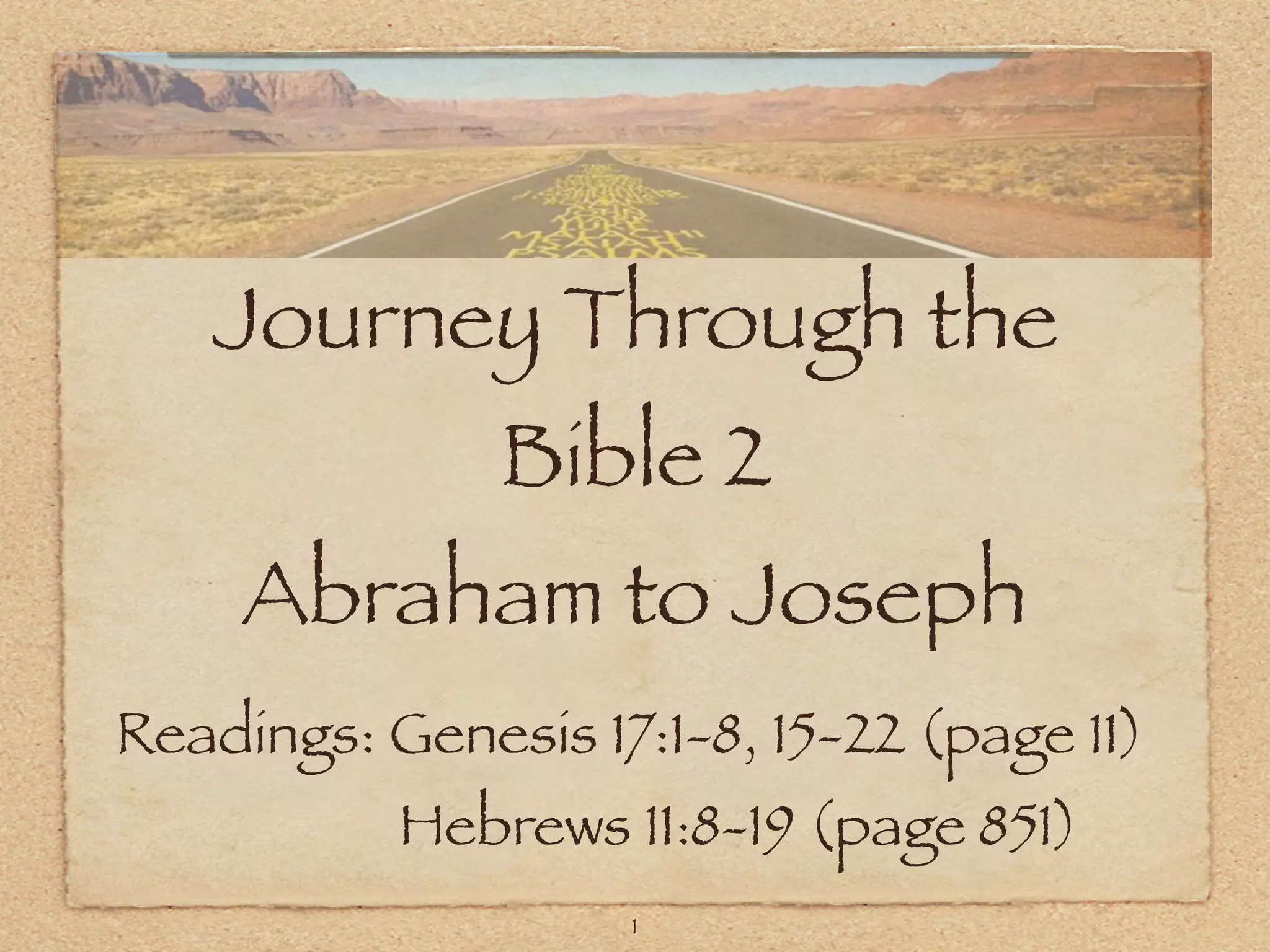 Journey Through The Bible - 2 - Genesis Part 2 | PDF